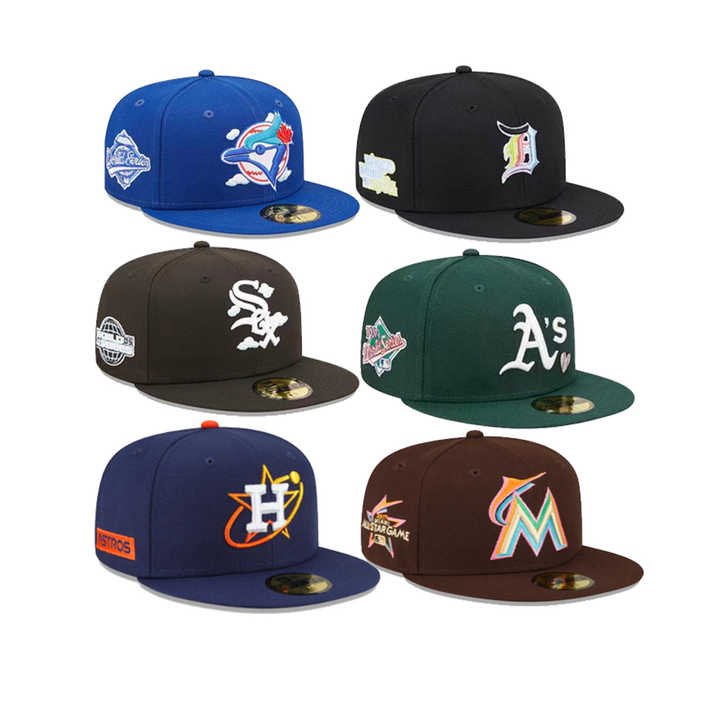 In stock 3d embroidery Side patch fit cap gorras flat brim american ...